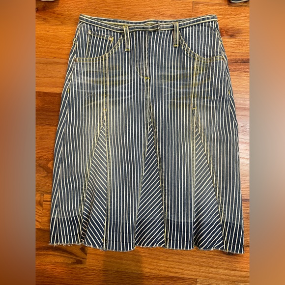 bebe | Jackets & Coats | Bebe Striped Denim Jacket And Skirt Set | Poshmark